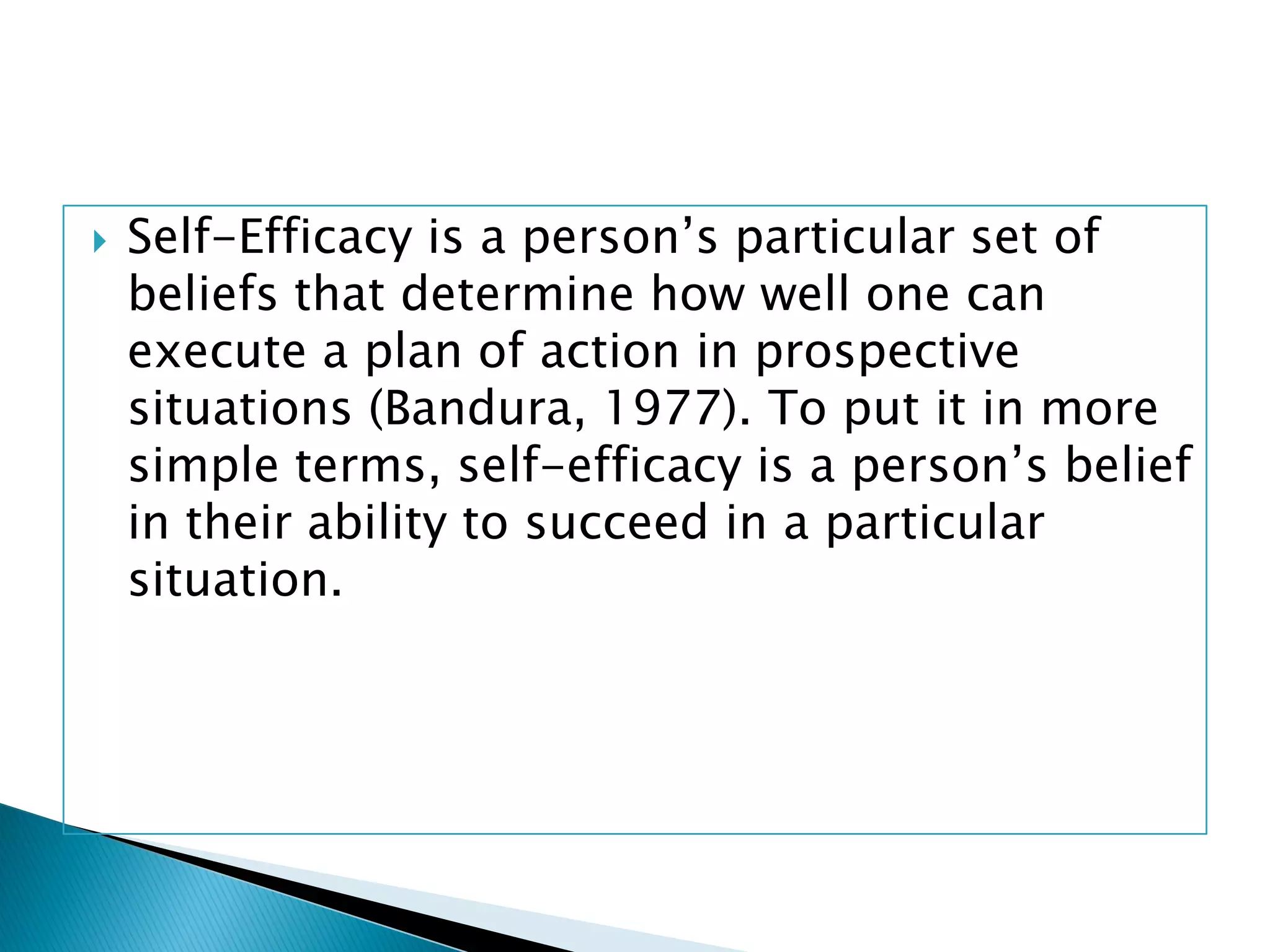 Banduras self-efficacy-theory | PDF