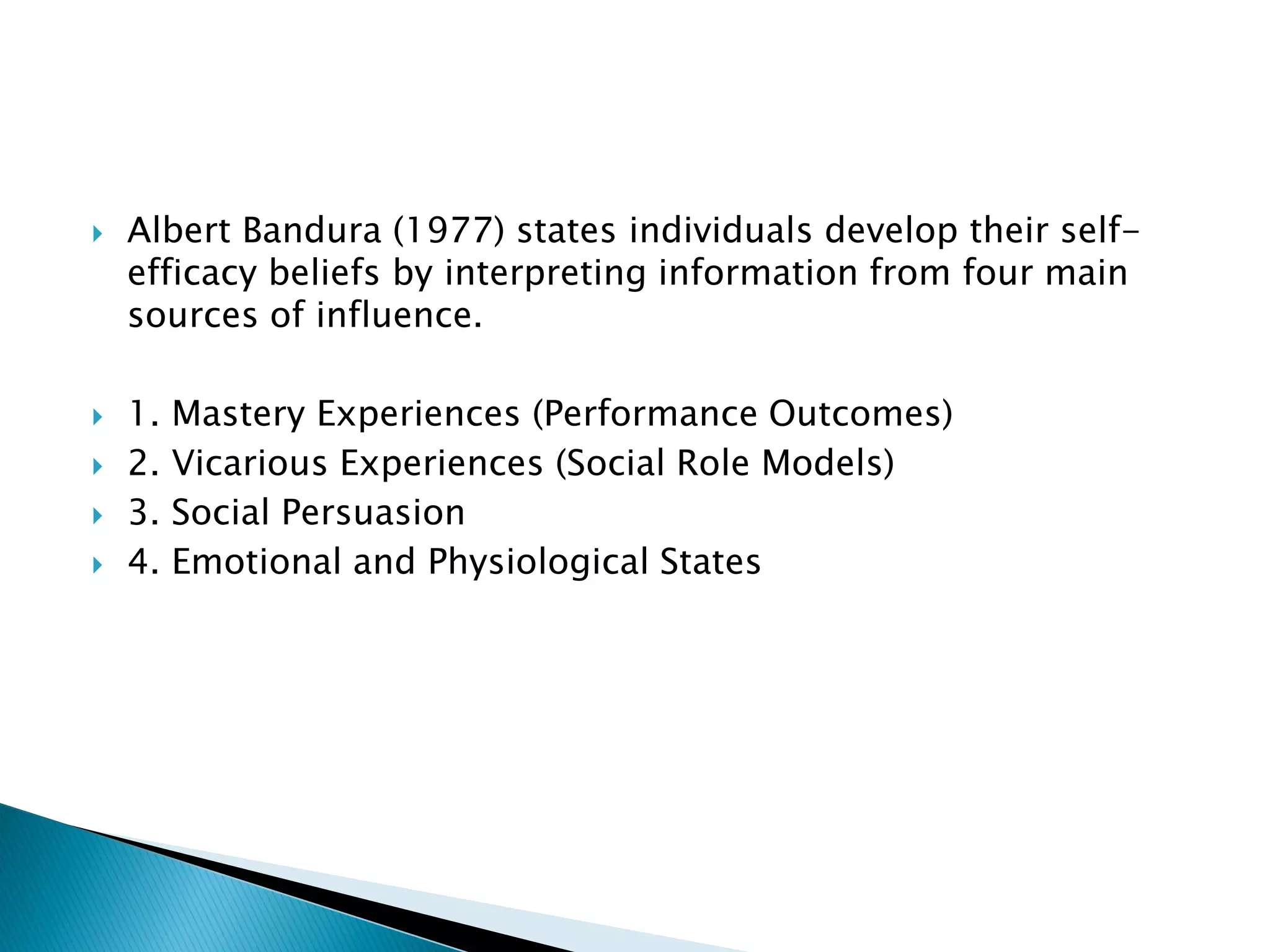 Banduras self-efficacy-theory | PDF