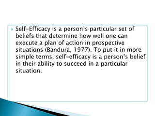 Banduras self-efficacy-theory | PDF