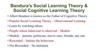 Bandura's social learning theory & social cognitive learning | PPTX
