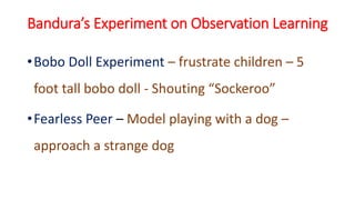 Bandura's social learning theory & social cognitive learning | PPTX