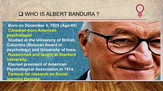 Bandura’s Theory of Social Learning | PPTX