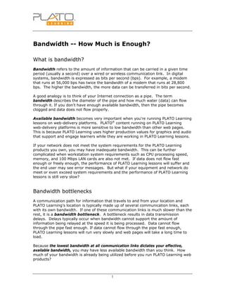 Bandwidth - How Much is Enough? | PDF