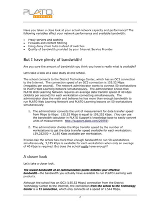 Bandwidth - How Much is Enough? | PDF