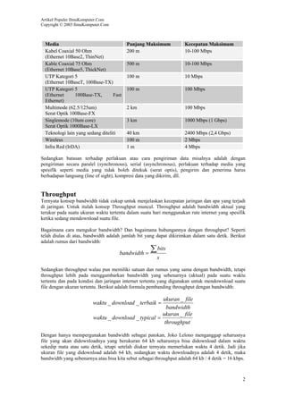 Bandwidth dan throughput | PDF