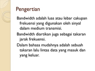 Bandwidth dan Throughput | PDF