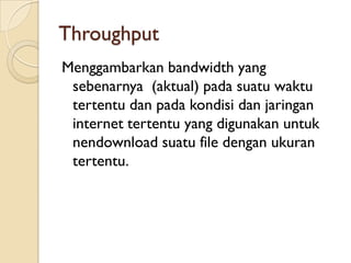 Bandwidth dan Throughput | PDF