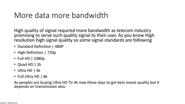 Digital transmission of high resolution signal and bandwidth ...