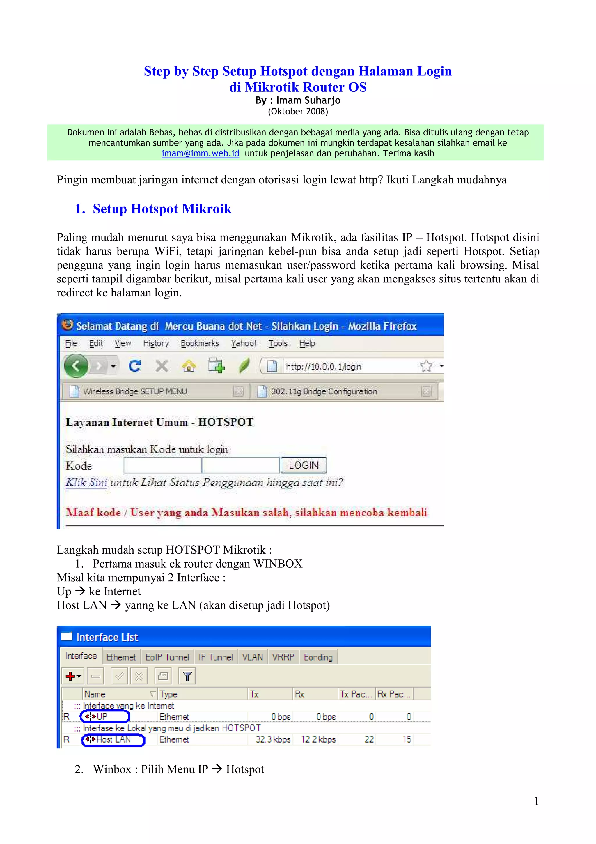 Bandwidth limit di mikrotik | PDF