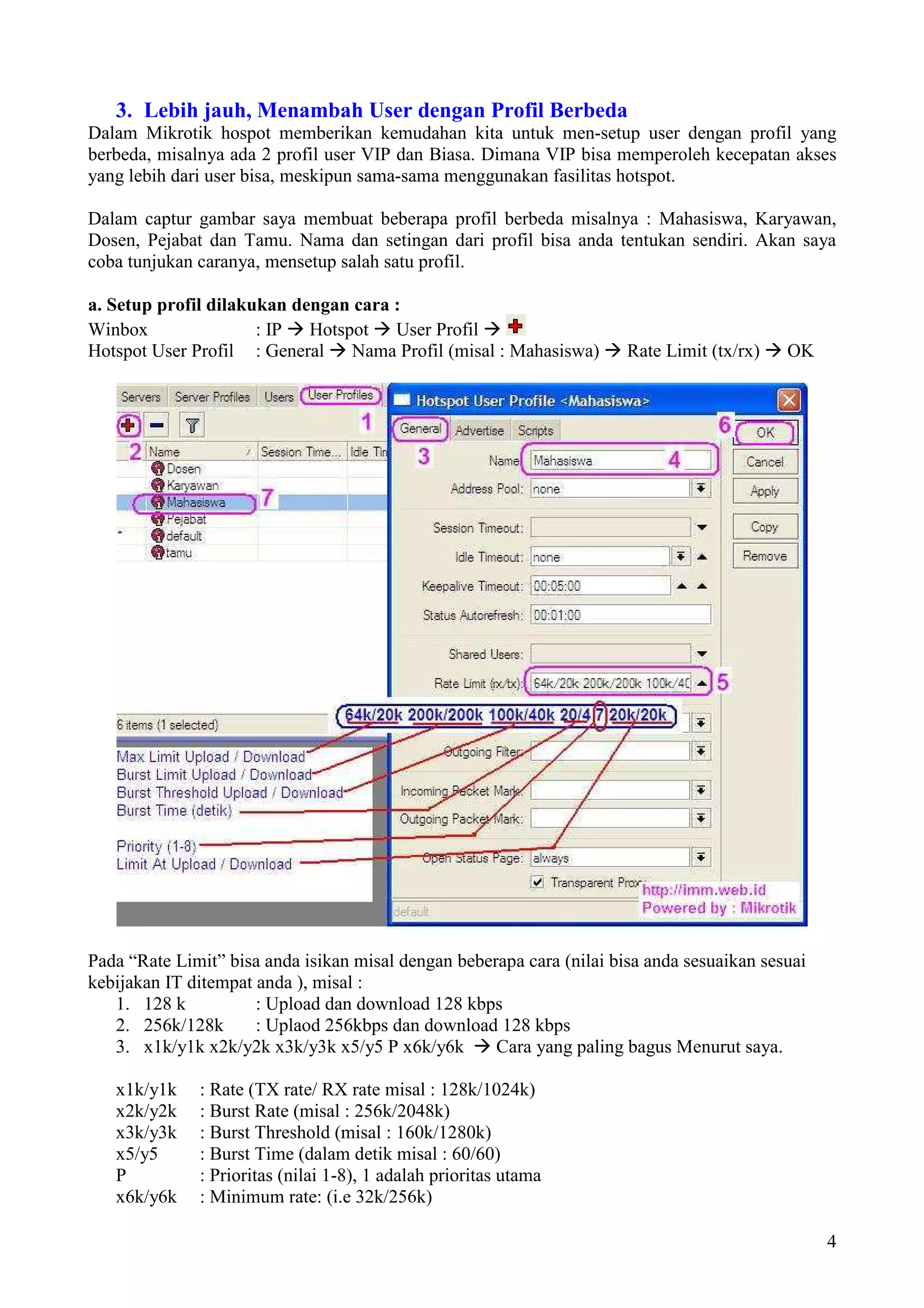 Bandwidth limit di mikrotik | PDF