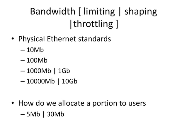 Bandwidth management and qos | PPTX