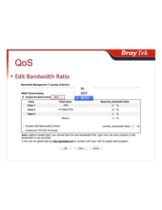 Additional Material DrayTek Training - Bandwidth Management | PDF