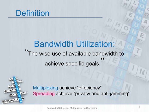 Bandwidth utilization | PPTX | Digital Audio | Computer Software and ...