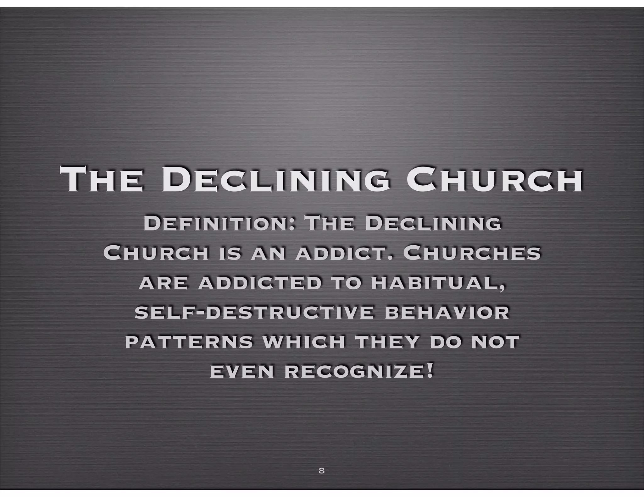 Kicking Habits: The Declining Church | PDF