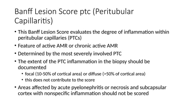Banff classification and Banff scoring categories for kidney allograft.pptx