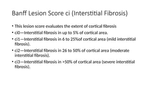 Banff classification and Banff scoring categories for kidney allograft.pptx