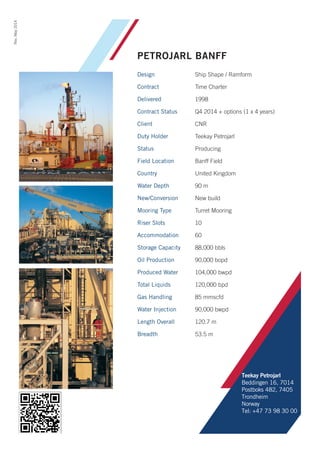 Petrojarl Banff - Factsheet | PDF