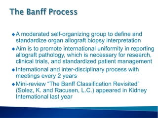 Banff foundation and future of transplantation | PPT