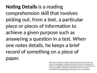 Noting Significant Details | Grade 6 | Twinkl (teacher made) | PPTX