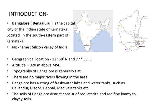 Bangalore | PPTX | Geography | Science