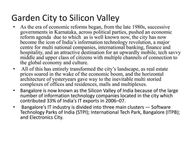 Bangalore | PPTX | Geography | Science