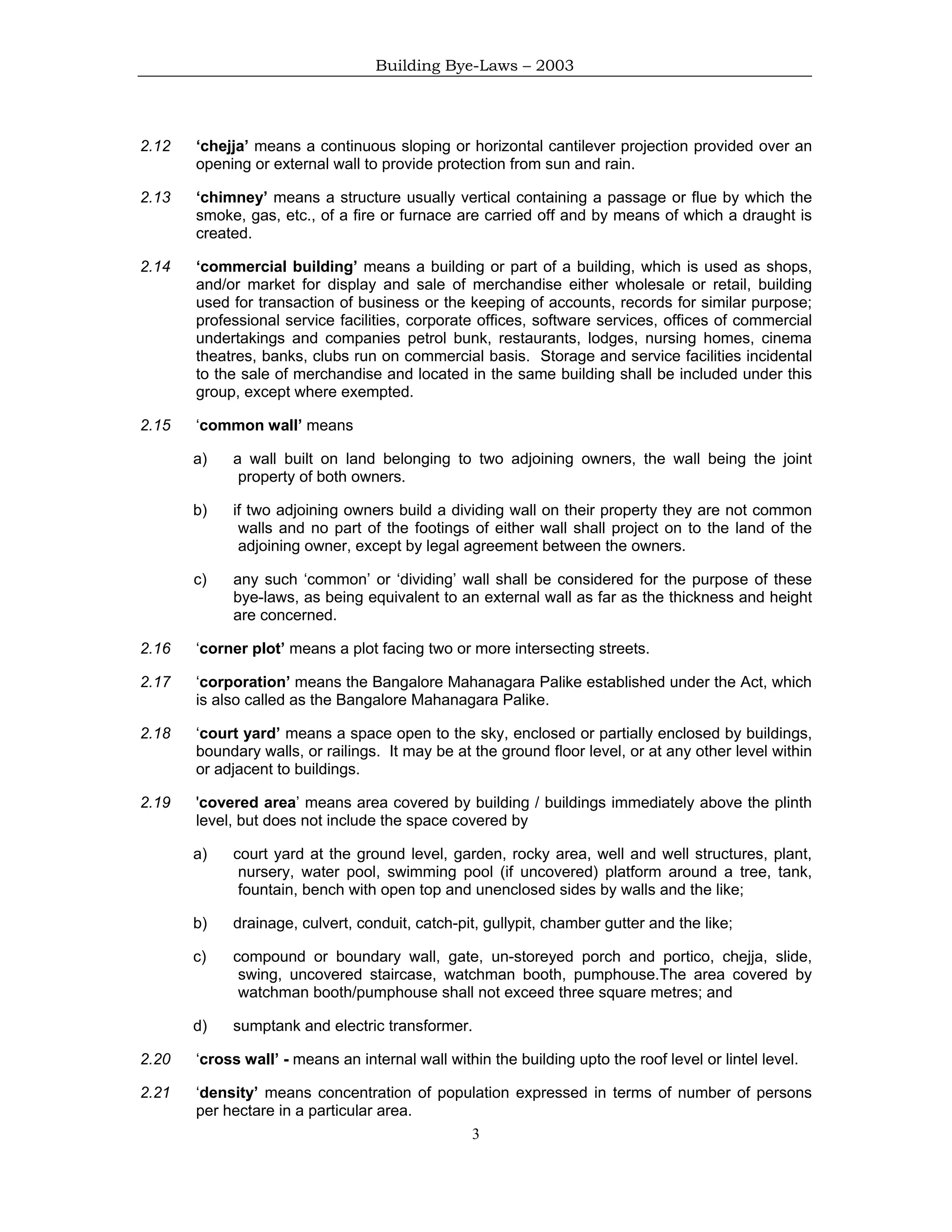 Bangalore building-byelaws- 2003 | PDF