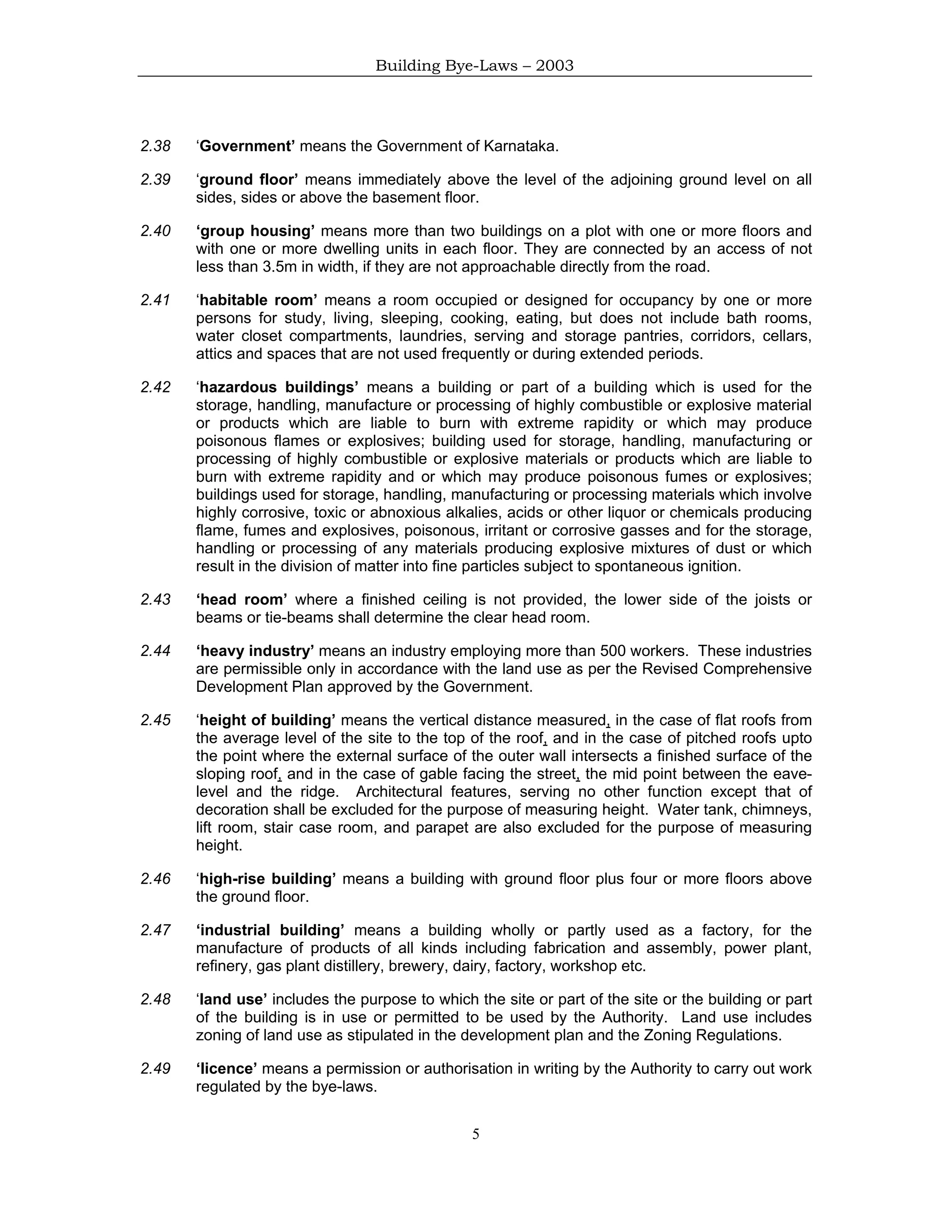 Bangalore building-byelaws- 2003 | PDF