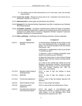 Bangalore building-byelaws- 2003 | PDF