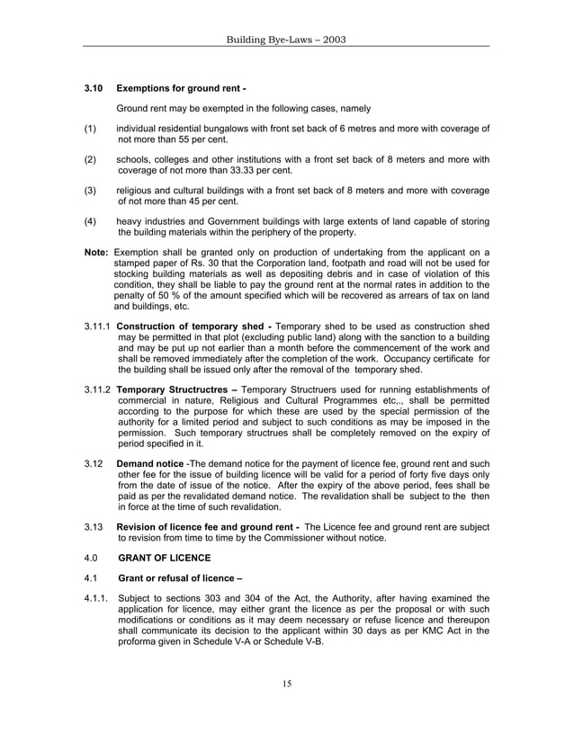 Bangalore building-byelaws- 2003 | PDF