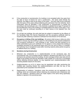 Bangalore building-byelaws- 2003 | PDF