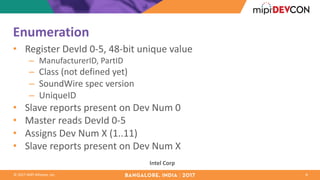 MIPI DevCon Bangalore 2017: SoundWire Linux Subsystem: An Introduction ...