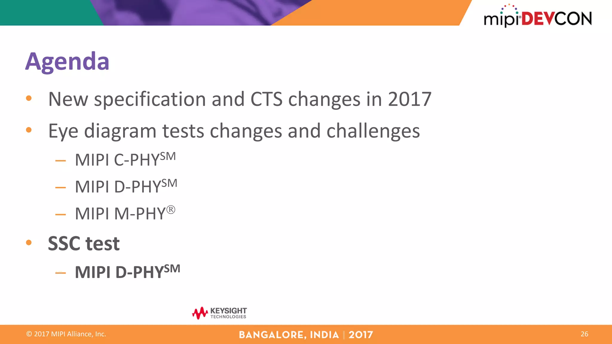 MIPI DevCon Bangalore 2017: Next generation MIPI Physical Layer Design ...