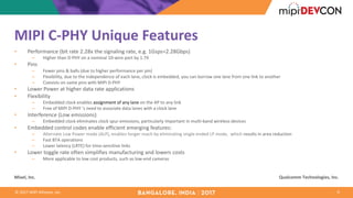MIPI DevCon Bangalore 2017: C-PHY/D-PHY Combo Implementation and Use ...