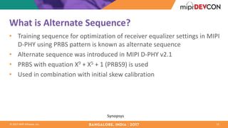 MIPI DevCon Bangalore 2017: Overcoming Inter-Symbol Interference with ...