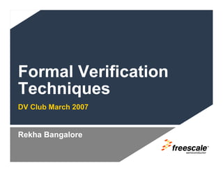 Formal Verification Techniques | PDF