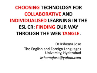 Talk on use of technology in the esl classroom | PPTX