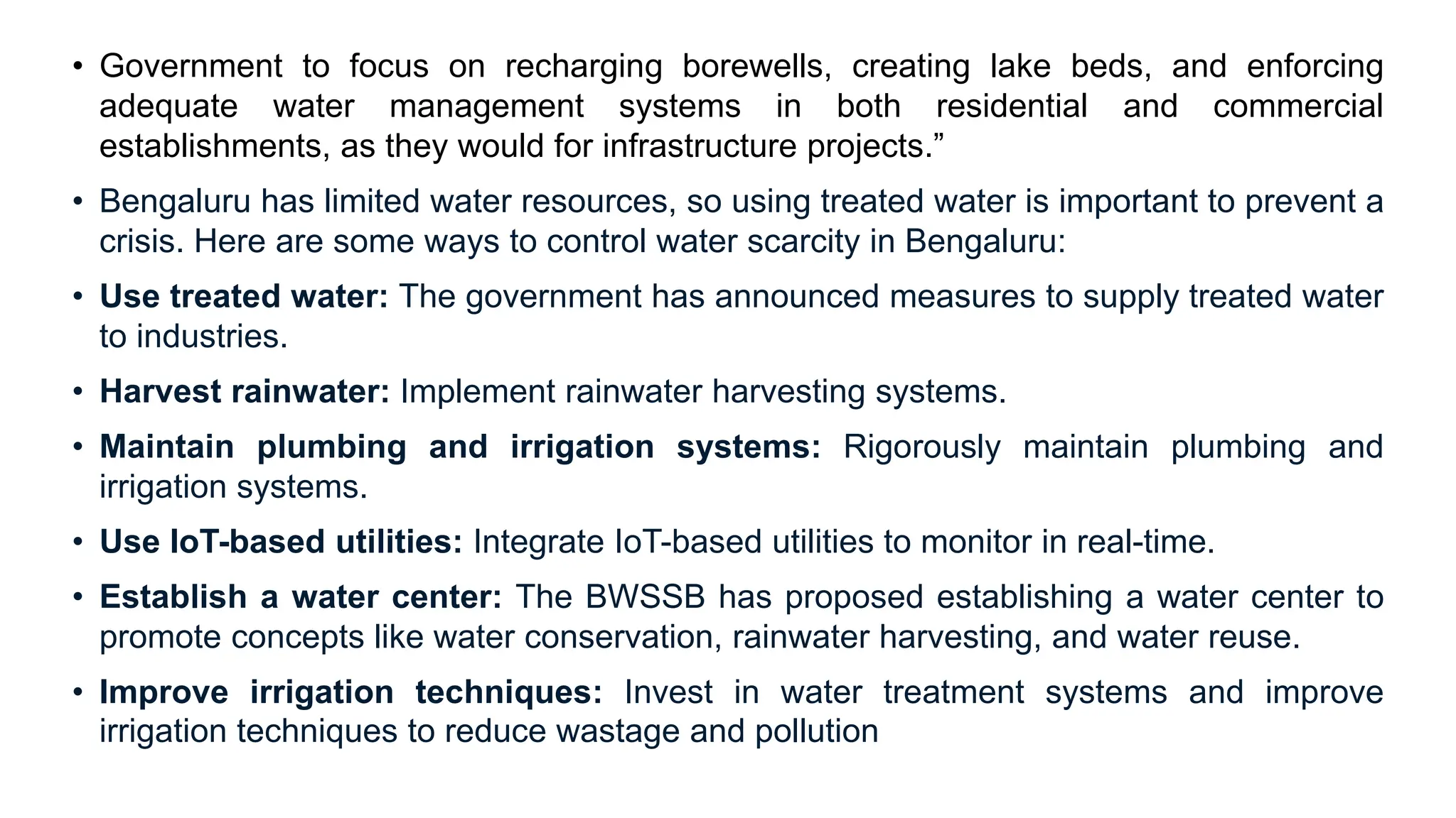 Bangaluru Water crisis problem solving method.pptx