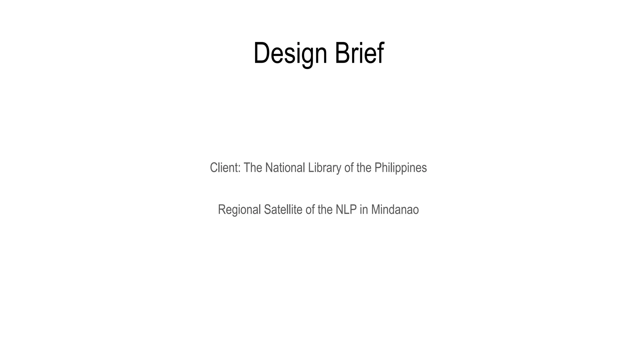 The Library of Mindanao: Design Presentation | PPTX
