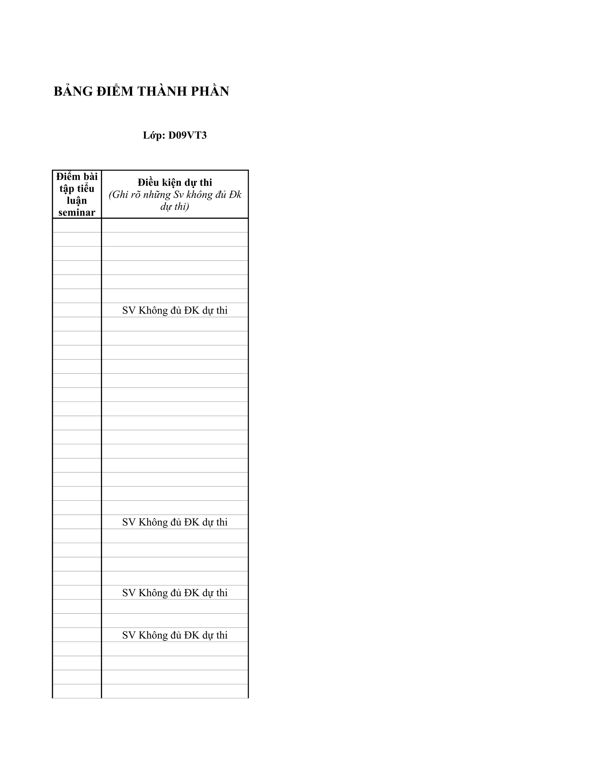 Bang Diem Tp D09 Vt3 Day Du | XLS