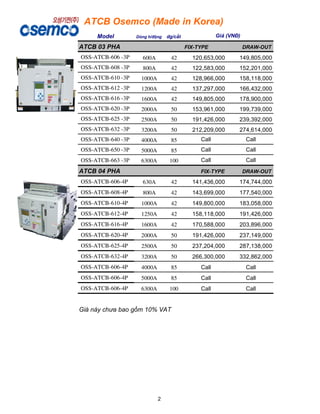Bang gia ats_osung-2012 | PDF