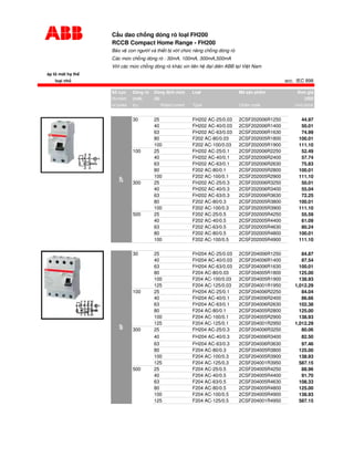 Bang gia mcb_elcb_abb-2011 | PDF