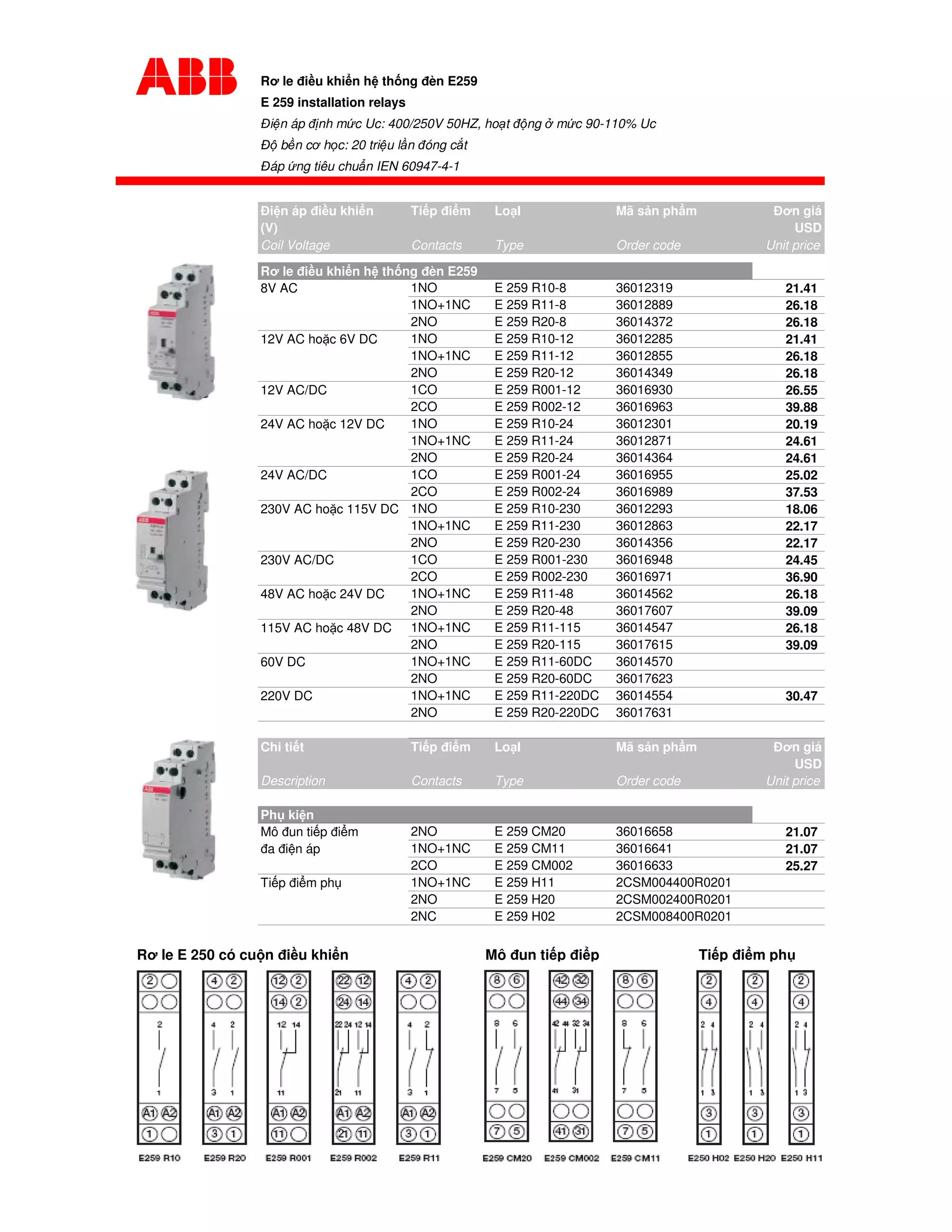 Bang gia mcb_elcb_abb-2011 | PDF