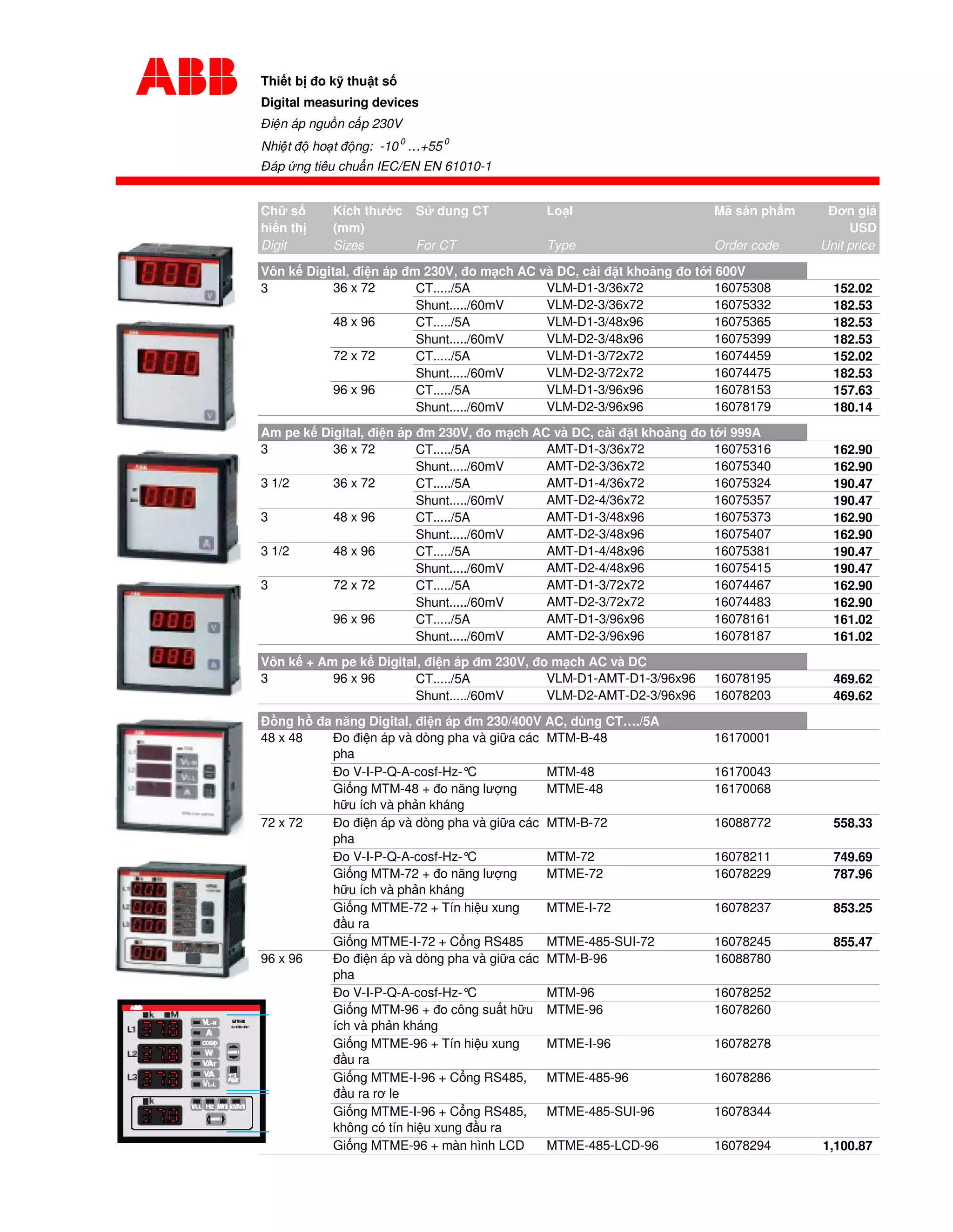 Bang gia mcb_elcb_abb-2011 | PDF