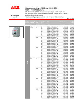 Bang gia mcb_elcb_abb-2011 | PDF