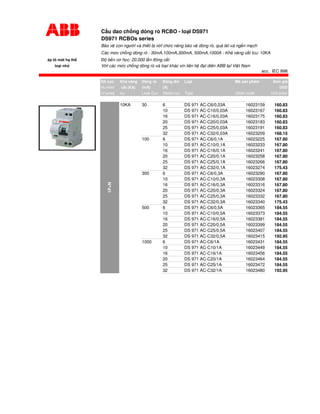 Bang gia mcb_elcb_abb-2011 | PDF