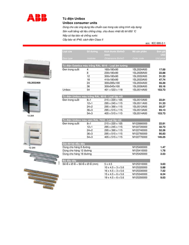 Bang gia mcb_elcb_abb-2011 | PDF