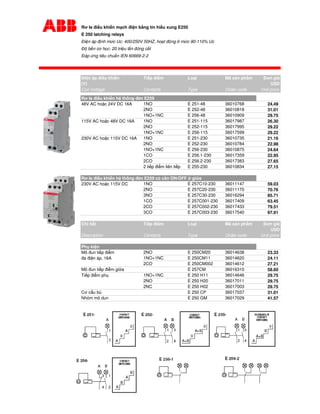 Bang gia mcb_elcb_abb-2011 | PDF