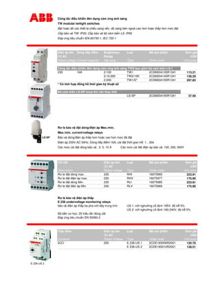 Bang gia mcb_elcb_abb-2011 | PDF