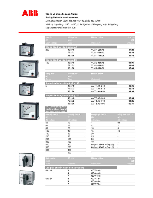 Bang gia mcb_elcb_abb-2011 | PDF