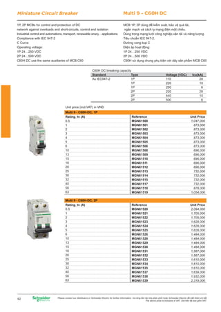 Bang gia mcb_rccb_schneider_2012 | PDF
